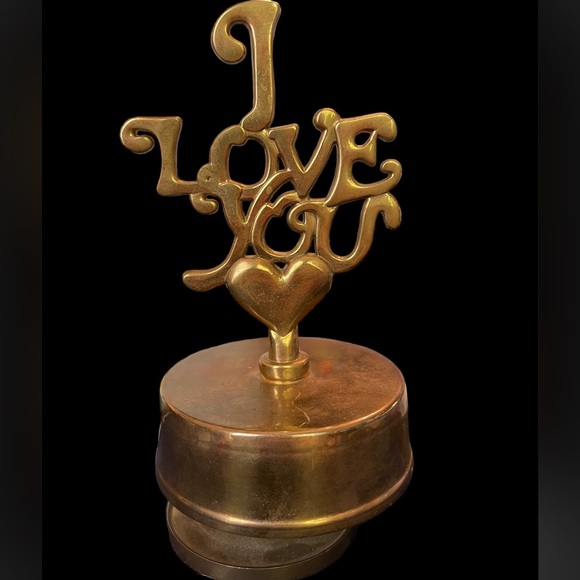 Flambro | Other | Vintage Flambro Brass I Love You Music Box | Poshmark